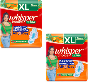 Whisper Ultra Choice 6 pads Sanitary Pad | Buy Women Hygiene products ...
