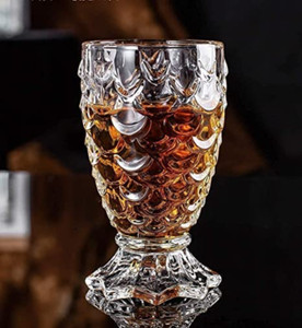 FUN FINDS (Pack of 6) Vintage Crystal Goblet Glass for Wine, Juice ...