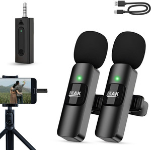 MAK MK-35 Wireless Lavalier Mic Compatible with DSLR & Camera ...