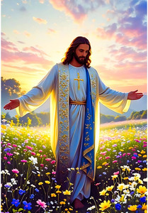 Jesus Poster Wall Sticker Without Frame 30.5 cm x 45.72 cm Paper Print ...