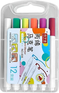 Flipkart.com | Cloudbliss 12 Pcs Acrylic Paint Marker for Smooth, Bold ...