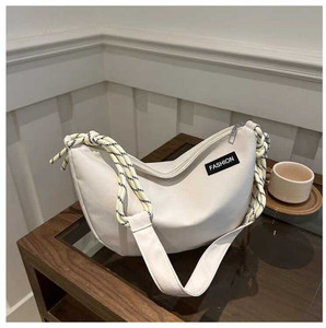 NAVRANGI White Sling Bag Crossbody Bag Casual Solid Color Nylon Single ...