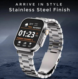 TechElectro T800 Ultra Metal Silver Smartwatch with Bluetooth, Fitness ...