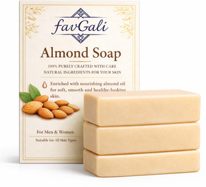 favGali Natural Almond Soap for Moisturizing Dry & Rough Skin - Price ...