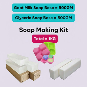 fresheasily Handmade Soap Making Kit with 500g Glycerin, 500g Goat Milk ...