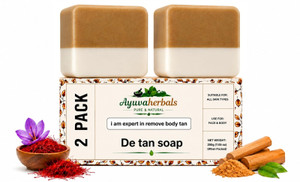 ayuvaherbals Two Layer Magic Soap with Saffron & Sandalwood for Glowing ...