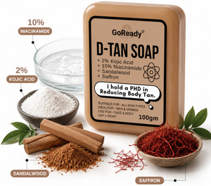 GoReady Magic D-Tan Soap Chandan & Kesar Soap | DeTan and Glowing ...