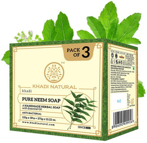 KHADI NATURAL Neem Soap for Clean Fresh Skin Pack of 3 - Price in India ...