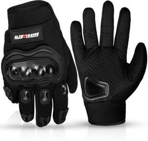 ALLEXTREME Protection Full Finger Motorcycle Gloves with Hard Knuckle ...