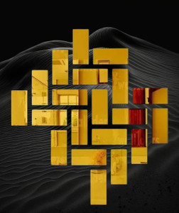 SHIVRAJ 1 inch Golden mirror sheet for decoration pack of 20 ...