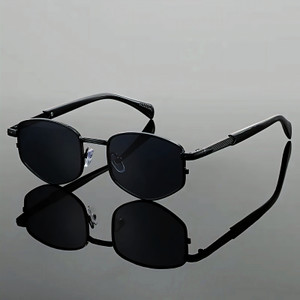 Buy eyedens Retro Square Sunglasses Black For Men & Women Online @ Best ...