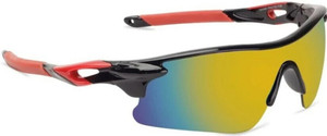 TENFORD Sports UV400 Black:Red Men Sports and Cricket Goggles Cricket ...
