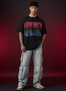 Larren Devis Printed Men Round Neck Black T-Shirt - Buy Larren Devis ...