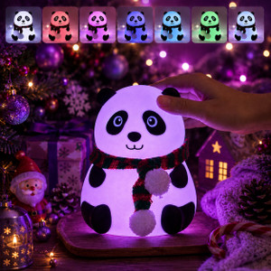 ANKRI Cute Panda Night Light for Kids Silicone Color Changing Table ...