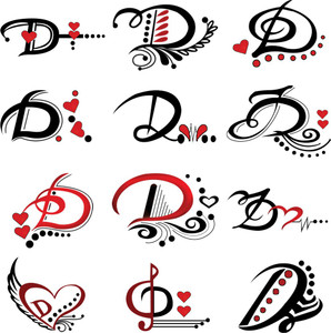 cursive d tattoo