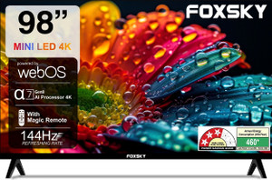 Foxsky 248 cm (98 inch) Ultra HD (4K) Mini LED Smart WebOS TV 2026 ...
