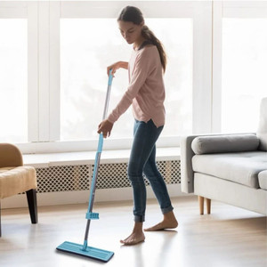 MAAUVTOR Microfiber Flat Magic Mop 360°Rotating Hands free Bathroom ...