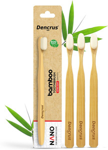 Dencrus NANO Toothbrush Made of 100% Natural Bamboo for Sensitive Gums ...