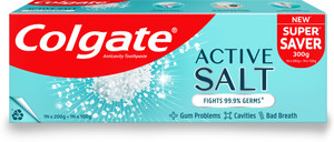Colgate Active Salt Toothpaste with Salt and Mint, Daily Germ ...