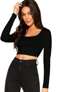 Black Top Full Sleeve - Buy Black Top Full Sleeve online at Best Prices ...