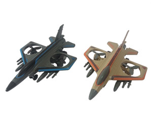 KOKEE TOYS Frictional Pull Back Push and Go Fighter Aero Plane Airplane ...