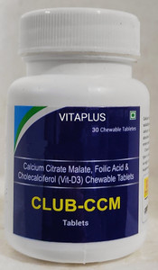 VITAPLUS CLUB CCM Calcium Chewable Tablets For Joint, Muscle, Strong ...