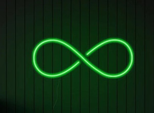 green infinity sign
