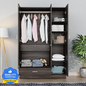 Wakefit Gingham Engineered Wood 3 Door Wardrobe Price in India - Buy ...