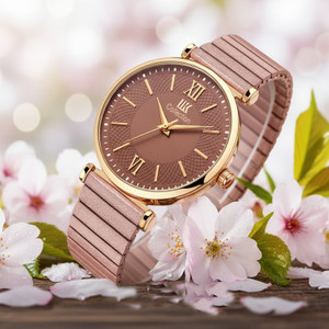 IIK Collection IIK-3215W Watch for Women Round Peach Dial Metal ...