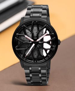 Fash Spinning car wheel rotating gyro red watch Car wheel watch ...