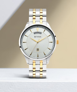 Titan Titan Regalia Opulent Silver Dial Silver & Gold Stainless Steel ...