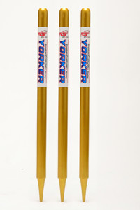 RS SPORTS Golden Wooden Stump set of 3 For Tournament Special Wicket ...