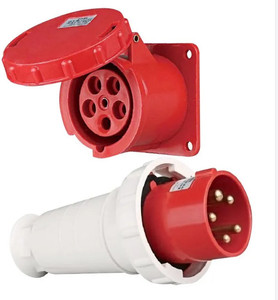 VOLTICA 63A 5PIN PLUG SOCKET INDUSTRIAL PLUG SOCKET 3 PHASE HEAVY DUTY ...