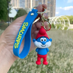 Anime Figure Smurfs Keychain Painter Engineer Chef Modeling, 47% OFF