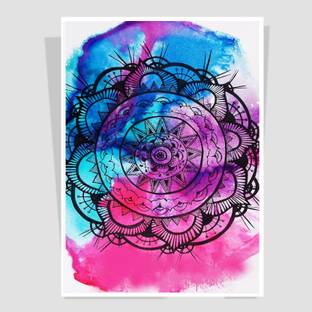 Mandala Art Colorful Digital Painting Poster| Mandala Decorative Poster ...