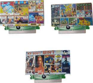 VK MART 8 Bit Tv Video Game Cassettes Games Included F1 RACE , JUNGLE ...