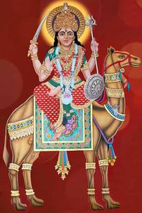 Goddess Dasha Maa Momai Maa Religious Waterproof Vinyl Sticker Poster ...