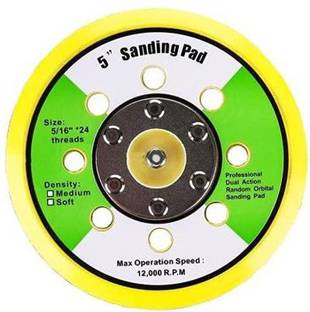 DUMDAAR Heavy duty 6inch Dual Action Random Orbital Sanding pad (Pack ...