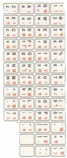 atk Water Proof Hindi-English Typing Keyboard Sticker for Desktop and ...