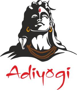 Decals Point 48 cm Multi Adiyogi Shiva sticker Self Adhesive Sticker ...