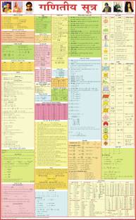 Maths Formula HINDI | Laminated | 55 x 90 cm Paper Print - Educational ...