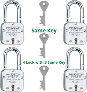 HINDSON 4 Same key lock 4 lock with common key Atoot 50mm multiple lock ...