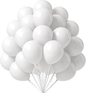 Flipkart.com | GLIMSYGIVA Solid S-5001-White-25 Balloon - Balloon