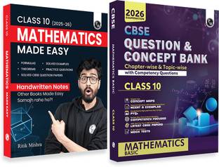 PW CBSE Class 10 Maths Made Easy Notes with Question Bank Maths (Basic ...