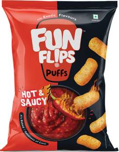 Fun Flips Puffs - Hot & Saucy Puffcorn Price in India - Buy Fun Flips ...