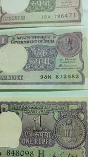 Naaz Rare Collection Set of 3 UNC 1 Rupee Banknotes 2 Vintage 1 New 786 ...