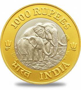 Klox Bi-Metallic 1000 Rupees 2025 Twin Elephants, Collecting India Rare ...