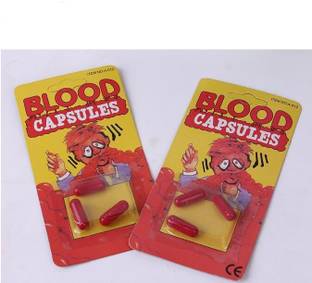 R.s.Magic Tricks Mystery Halloween Party Fake Blood Capsule (Red)-Set ...