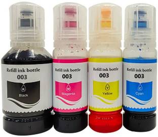QUINK 001/ 003 Ink for Epson L3110, L3150, L3250 Black + Tri Color ...