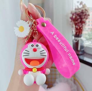 WHITE POPCORN Cute Cartoon Doraemon 3D Keychain | Strap Charm & Hook ...